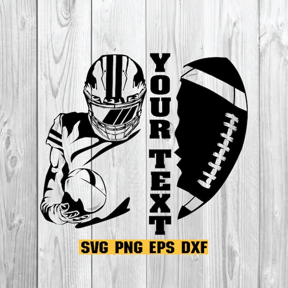Half Football Player Svg Football Season Svg Football Name - Etsy