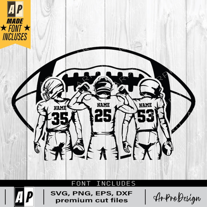 Football Mom 3 Kids Svg - Etsy