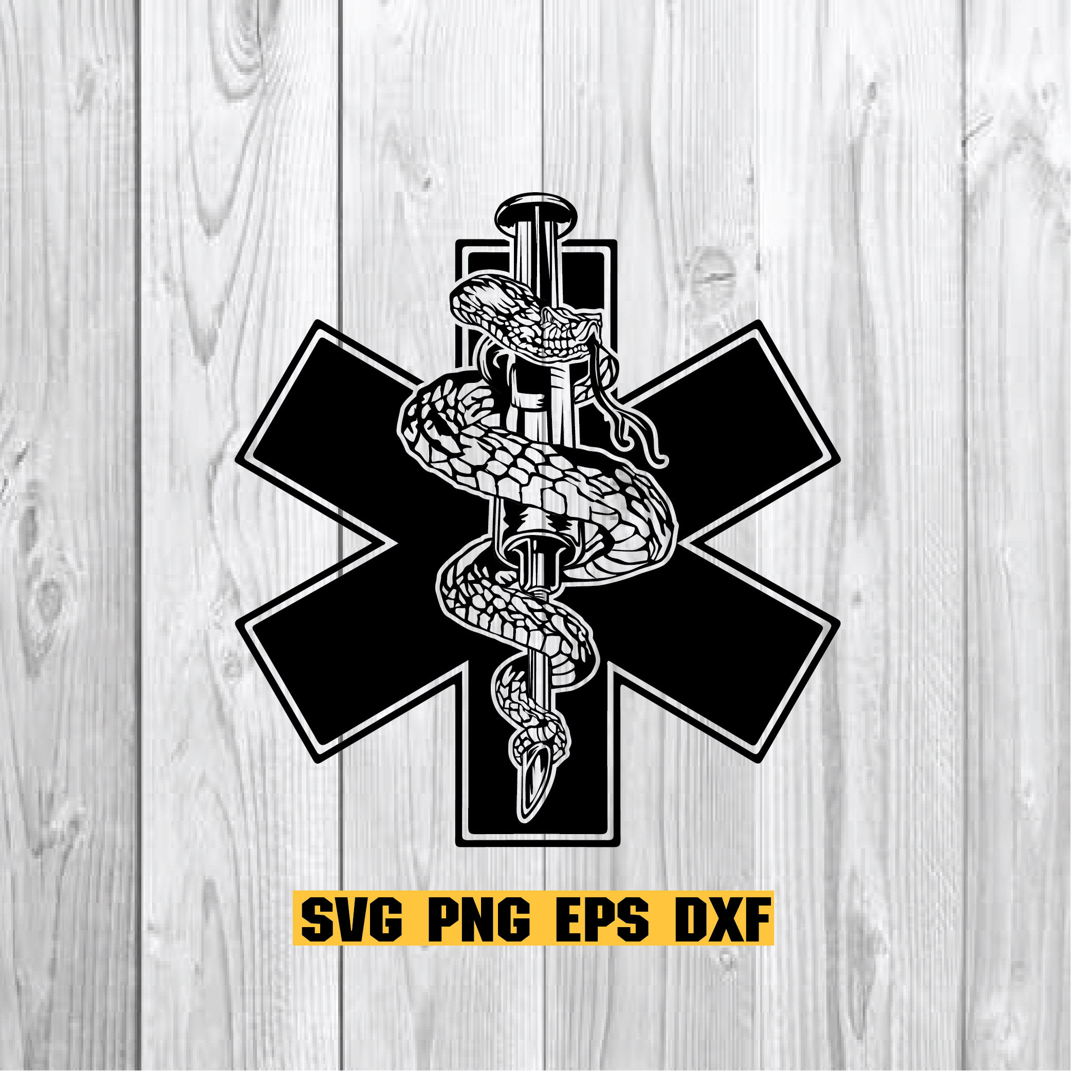 Paramedic EMS Svg With Wings Star of Life Monogram Medic - Etsy Canada