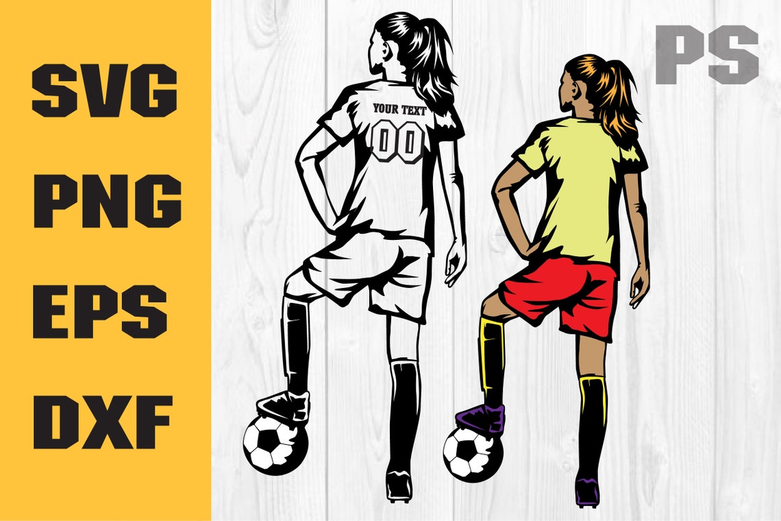 Soccer Girl Svg Soccer Girl Player Colored Layers Sports - Etsy