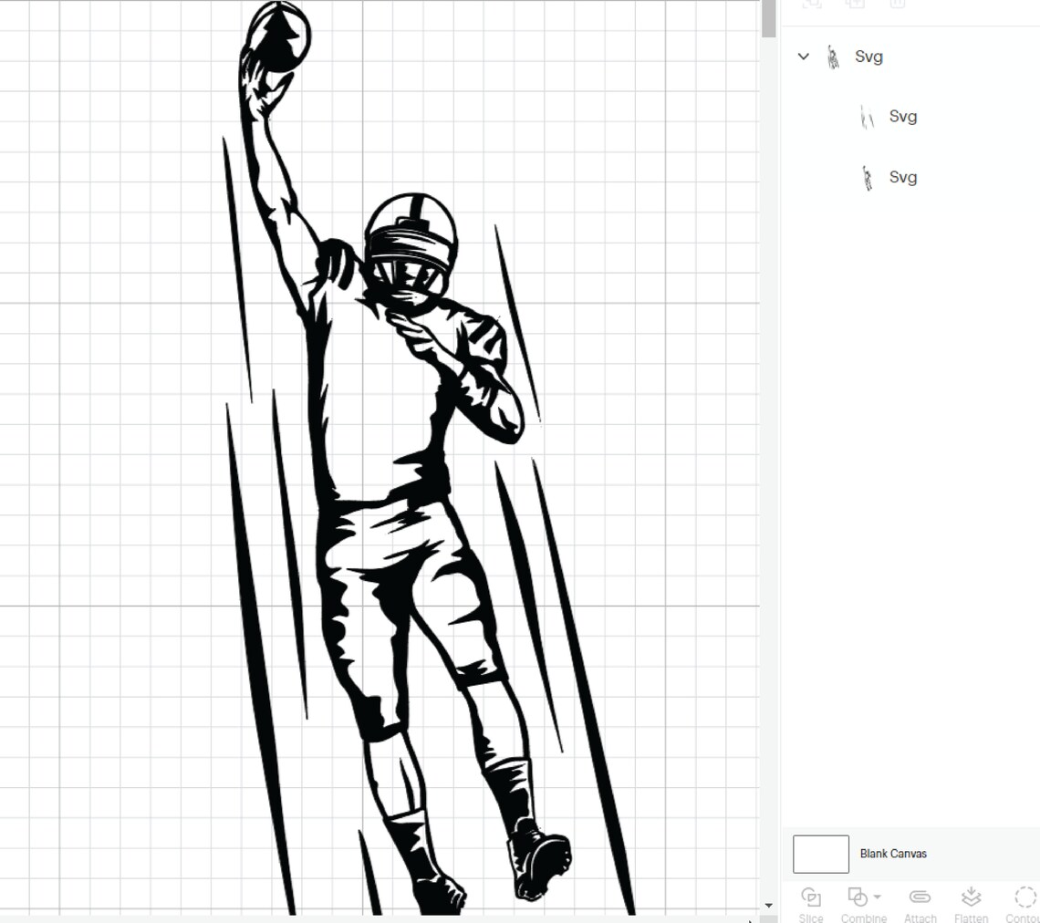 Football Player Svg Football Svg Colored Layers Football - Etsy