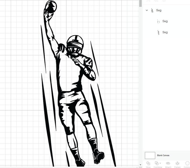 Football Player Svg Football Svg Colored Layers Football - Etsy