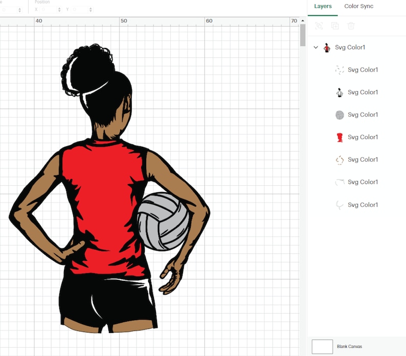 Volleyball Svg, Girls Volleyball Player Svg, Colored Layers, Volleyball ...