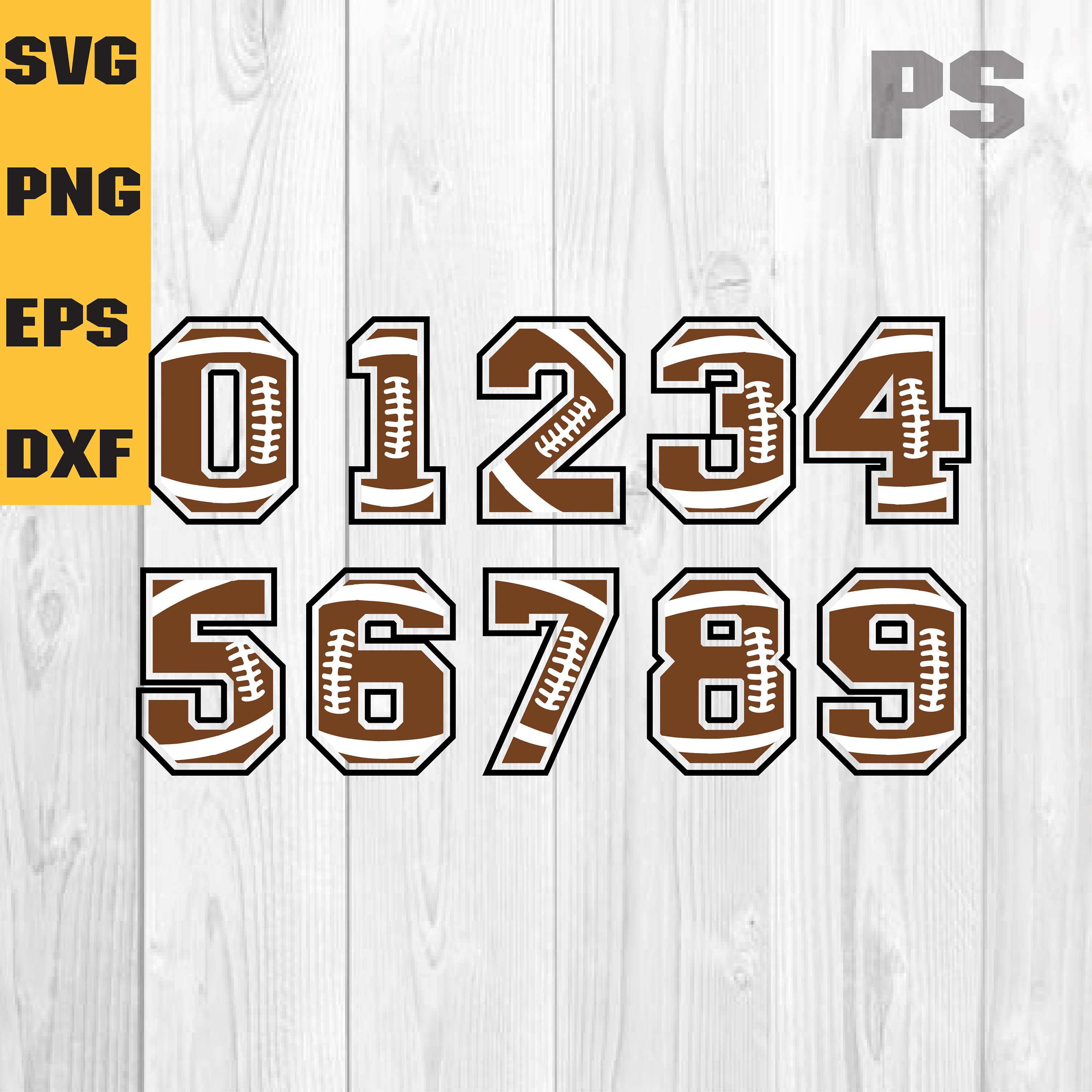 Football Numbers SVG, Football Player Numbers Svg Bundle, Football Svg ...