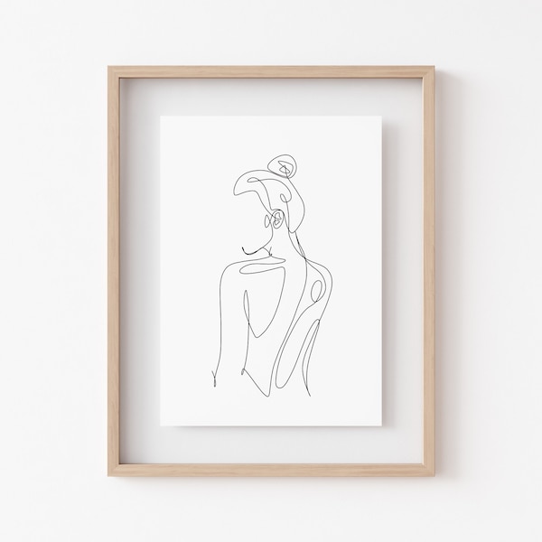 Female Line Art - Etsy