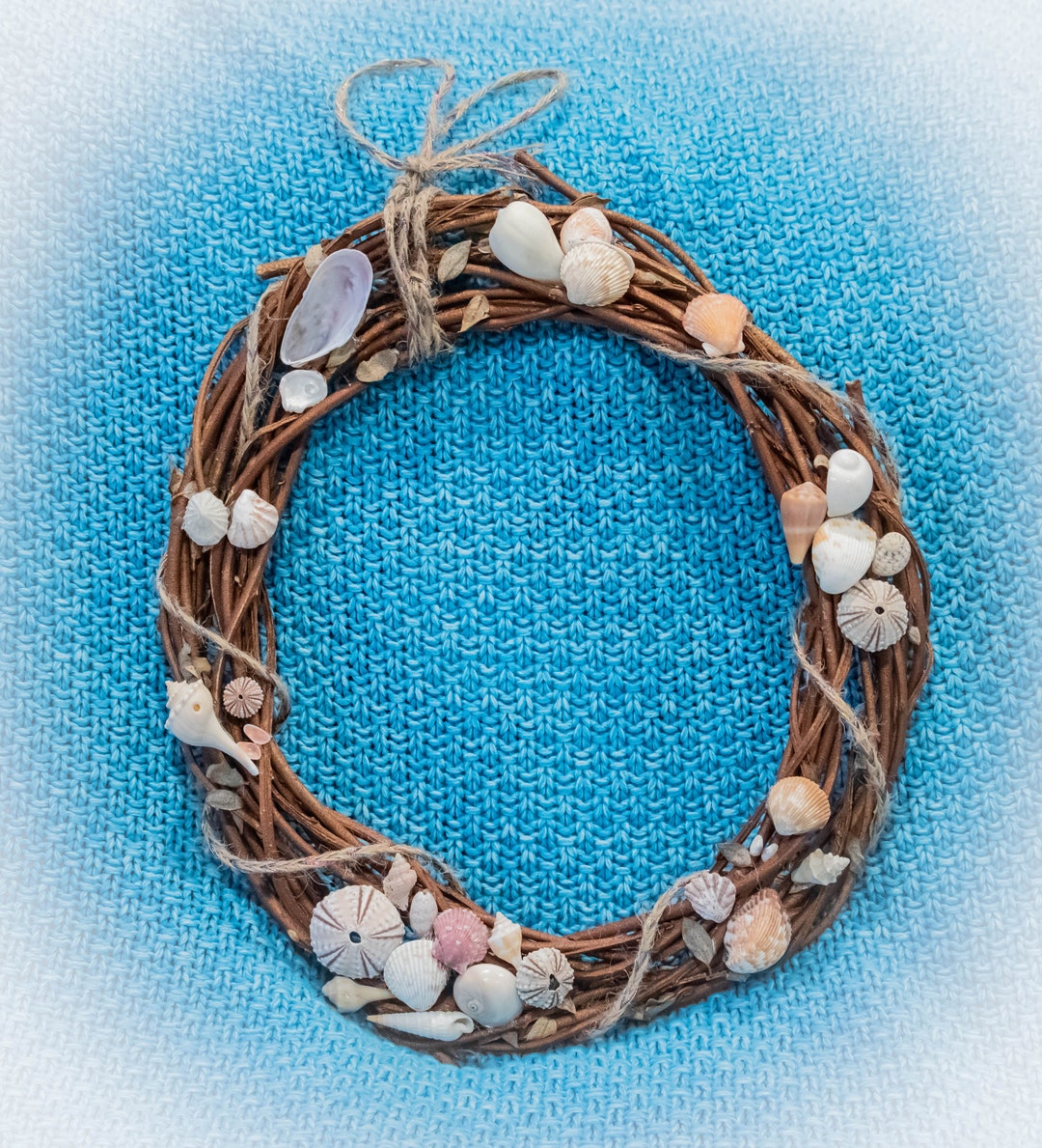Grapevine Seashell Wreath-summer Coastal Door-beach House Decor-seaside ...