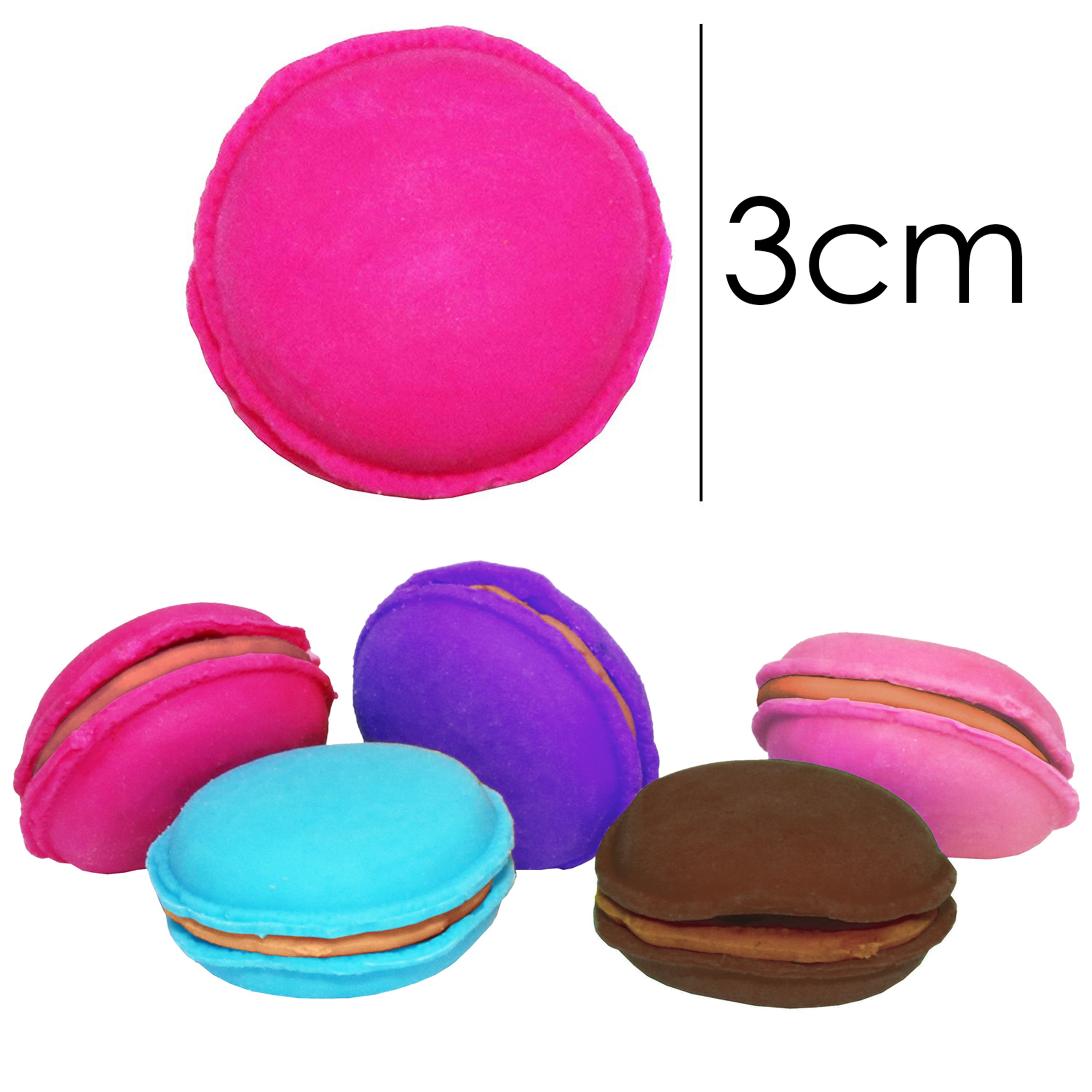 10 Kids Macaroon Shape Rubber Erasers Cake Baking Teacher Gift - Etsy