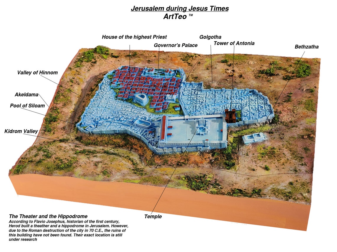 Model of Jerusalem During Jesus Times 1st Century Jerusalem 31 Inches ...