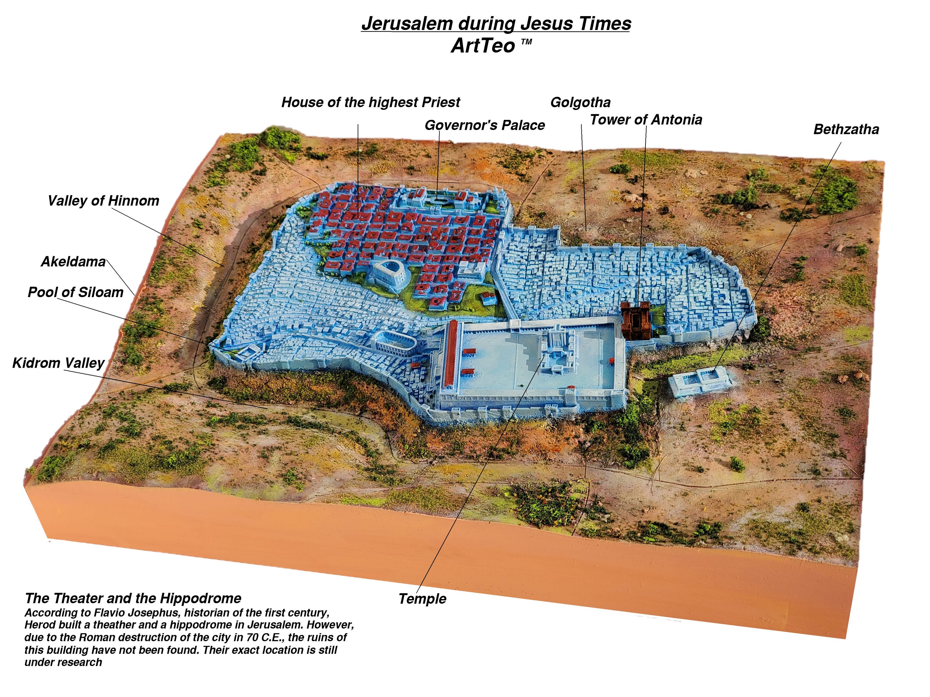 Model of Jerusalem at the Time of Jesus 1st Century Jerusalem 20 Inches ...