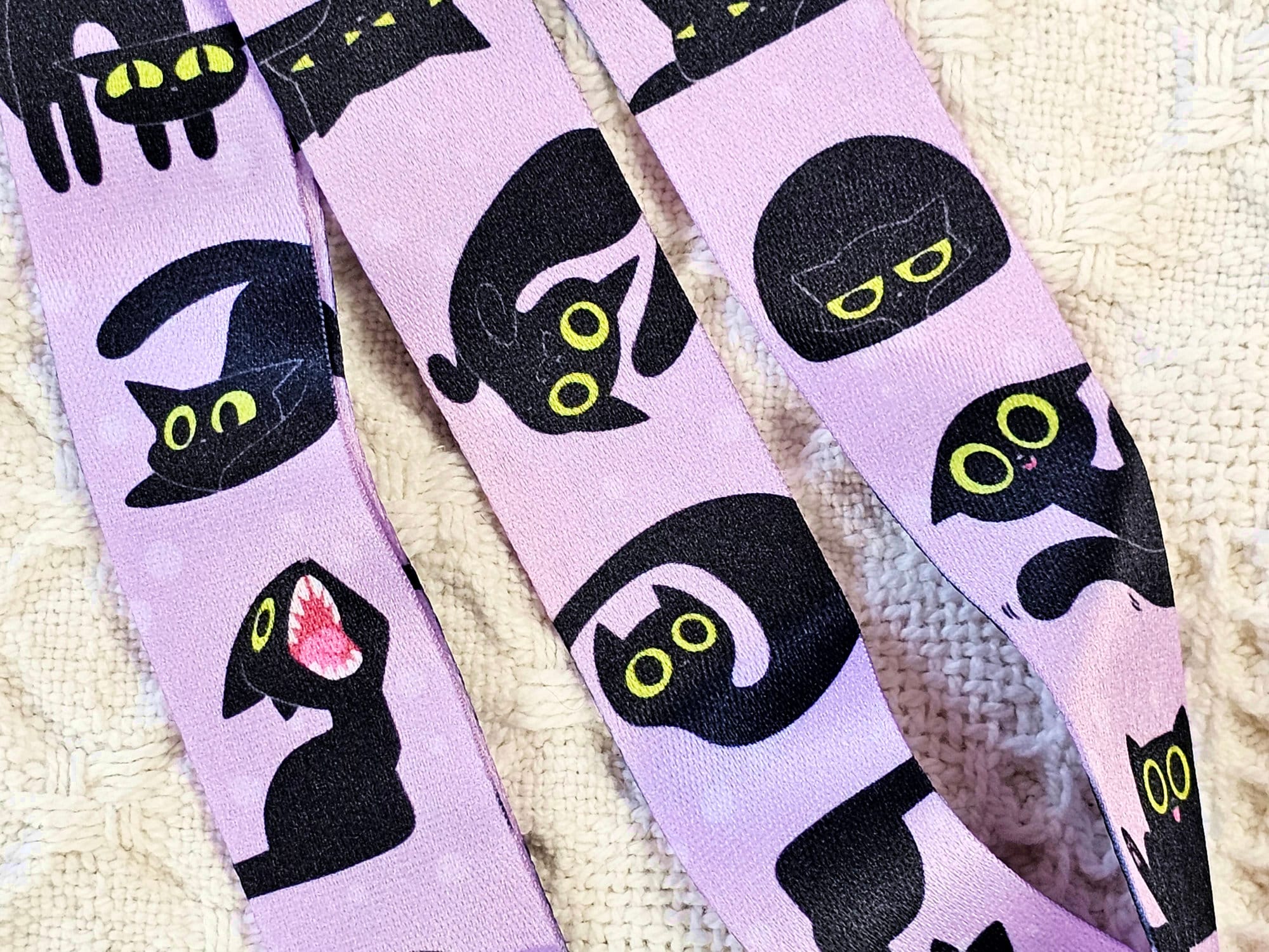 Void Cat Lanyard - Cute Black Cat Badge Holder - Etsy