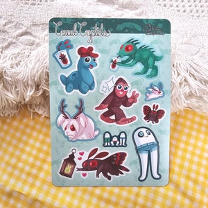 Casual Cryptids Vinyl Sticker Sheet - Etsy