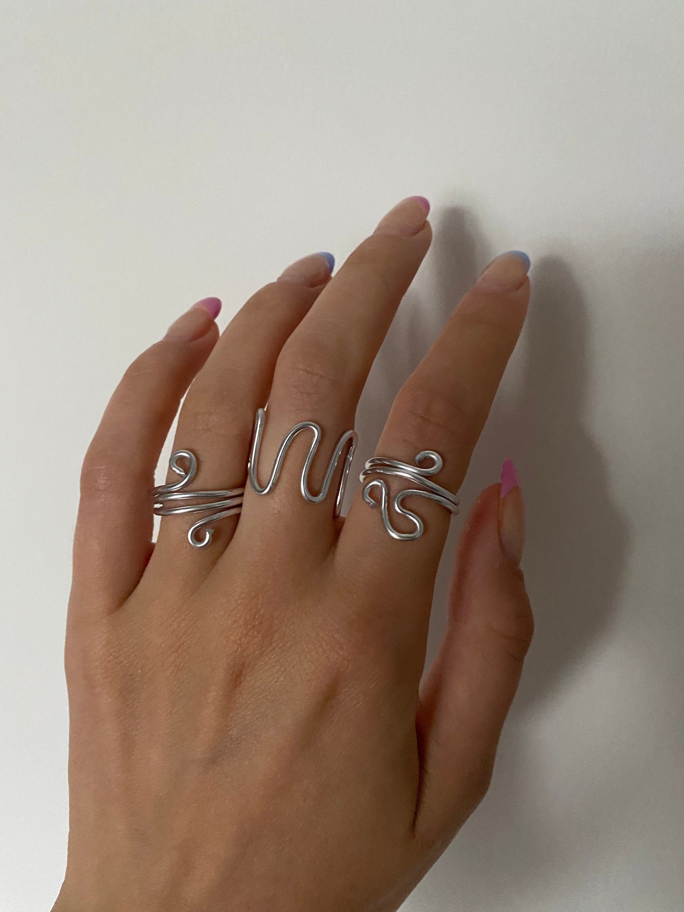 Set of Adjustable Wire Rings | Etsy