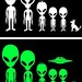 Alien Family Sticker Cat UFO Sticker | Etsy