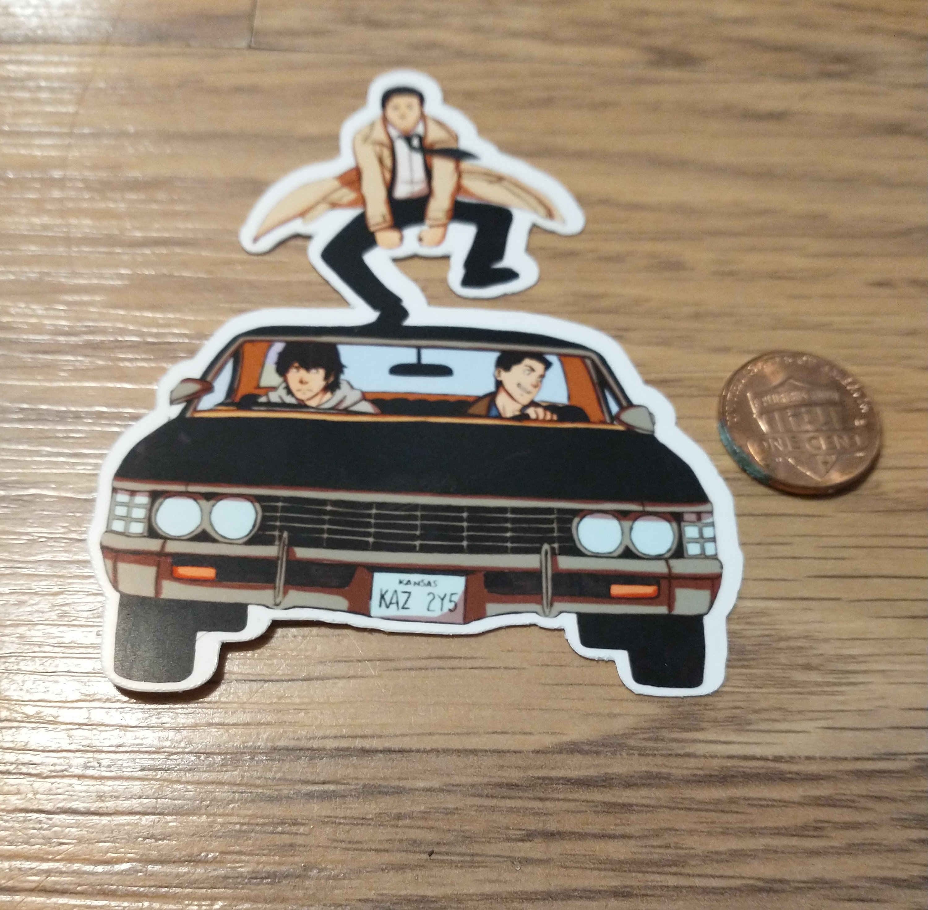 Supernatural Dean and Sam Winchester and Castile Sticker Anime Style ...