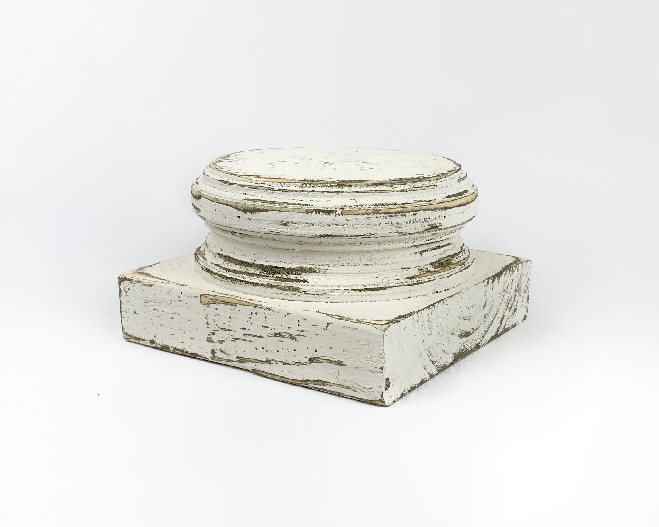 Farmhouse Pedestal Candle Holder Riser Home Accent - Etsy