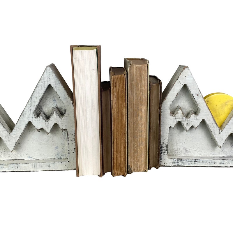 Mountain Bookends - Etsy