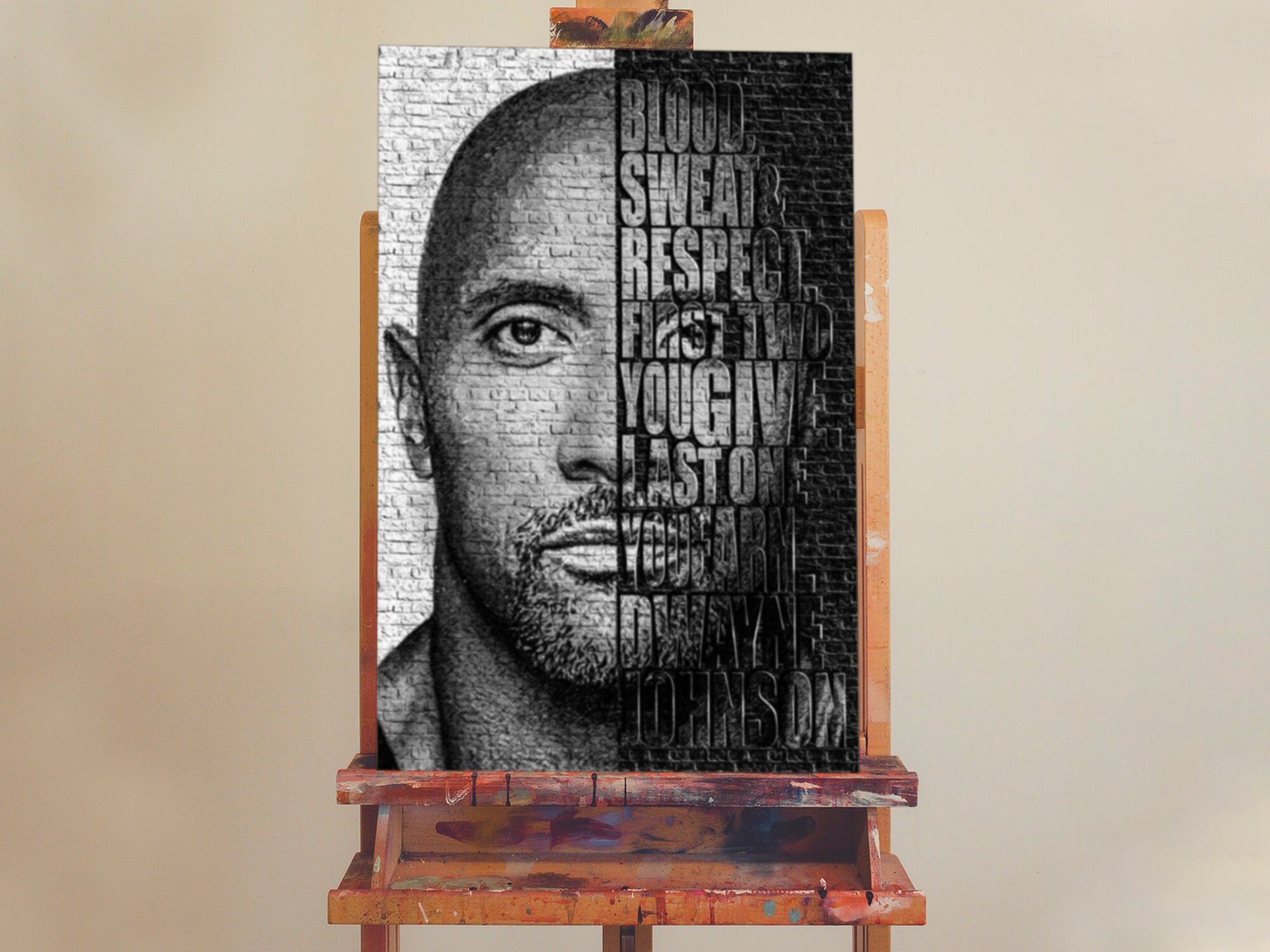 Dwayne Johnson poster Dwayne Johnson art print Dwayne | Etsy