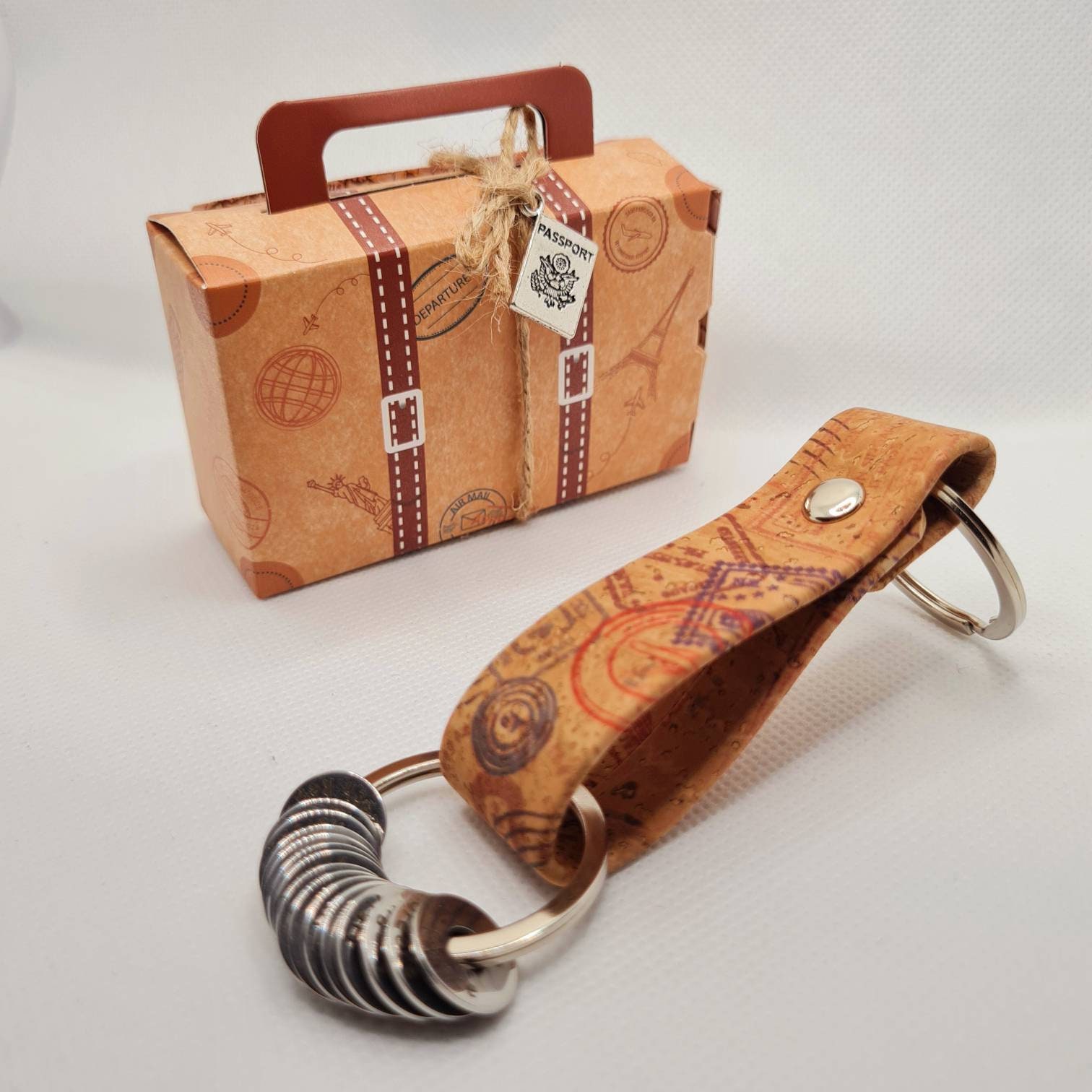 Keychain Passport Edition Country Rings - Etsy