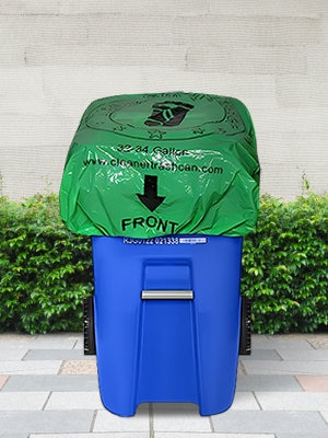 Trash Smell Buster, Trash Can Cover, Odor Eliminating Bag With Elastic ...