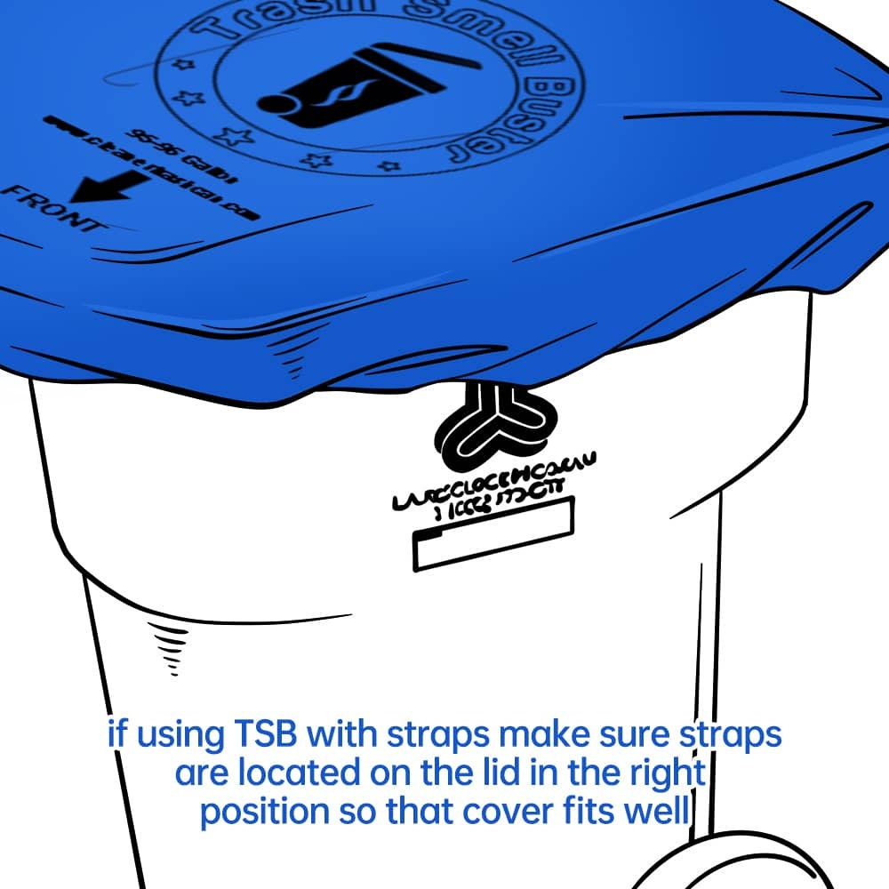 Trash Smell Buster, Trash Can Cover, Odor Eliminating Bag With Elastic ...