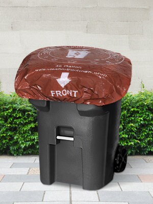 Trash Smell Buster, Trash Can Cover, Odor Eliminating Bag With Elastic ...