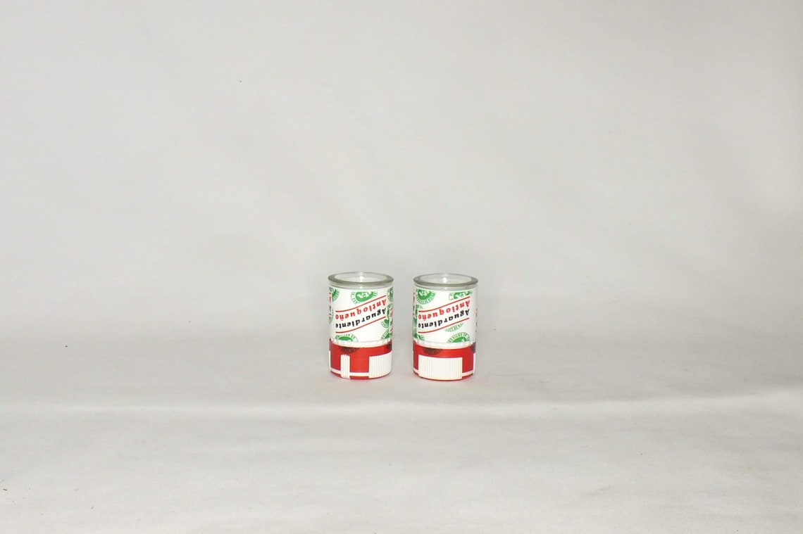 Aguardiente Shot Glass, Antioqueno Cut Bottle, Colombian Liquor ...