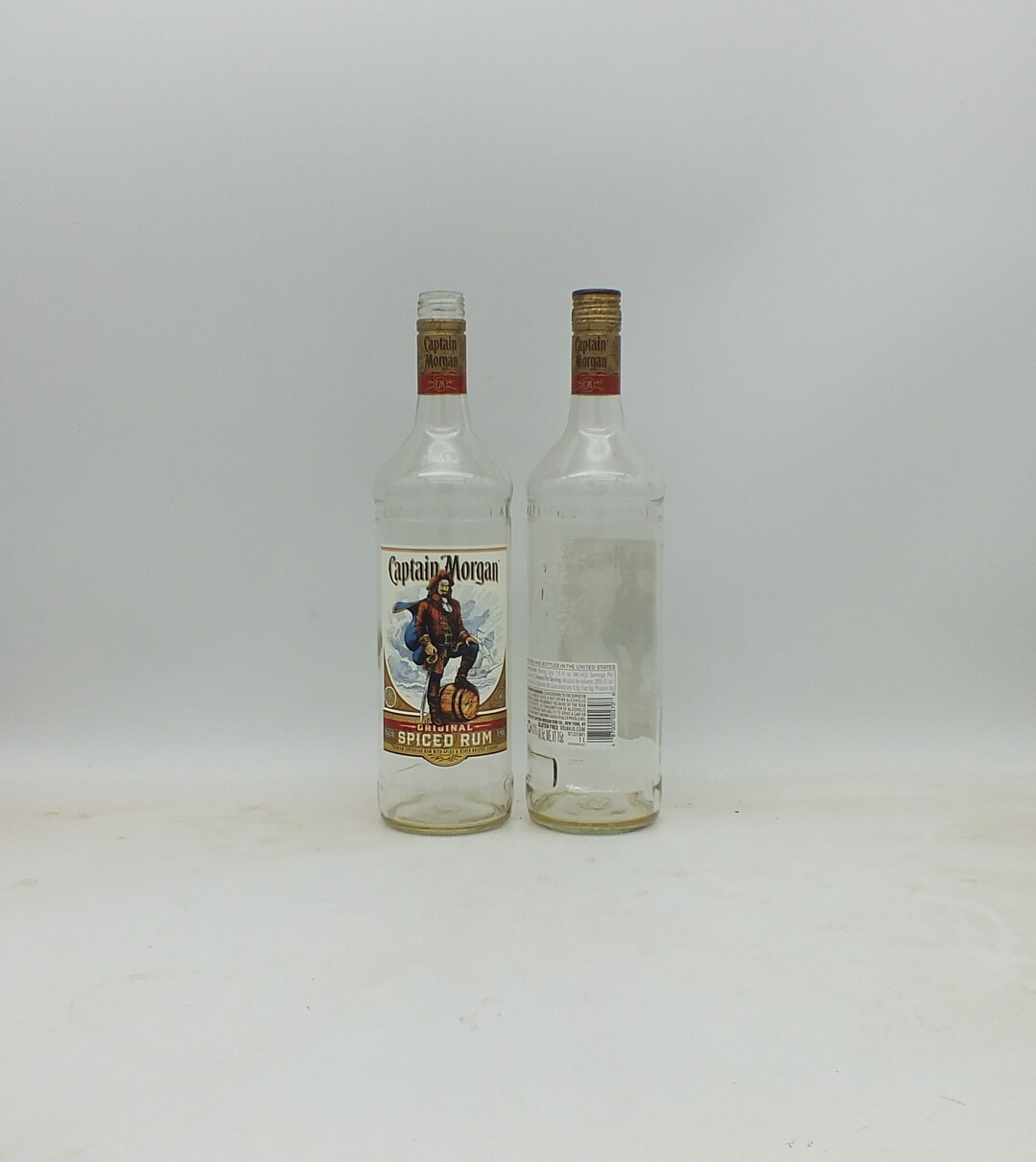 Empty Captain Morgan Spiced Rum Bottle, Upcycled, Recycled, 1, 2 or 3 ...