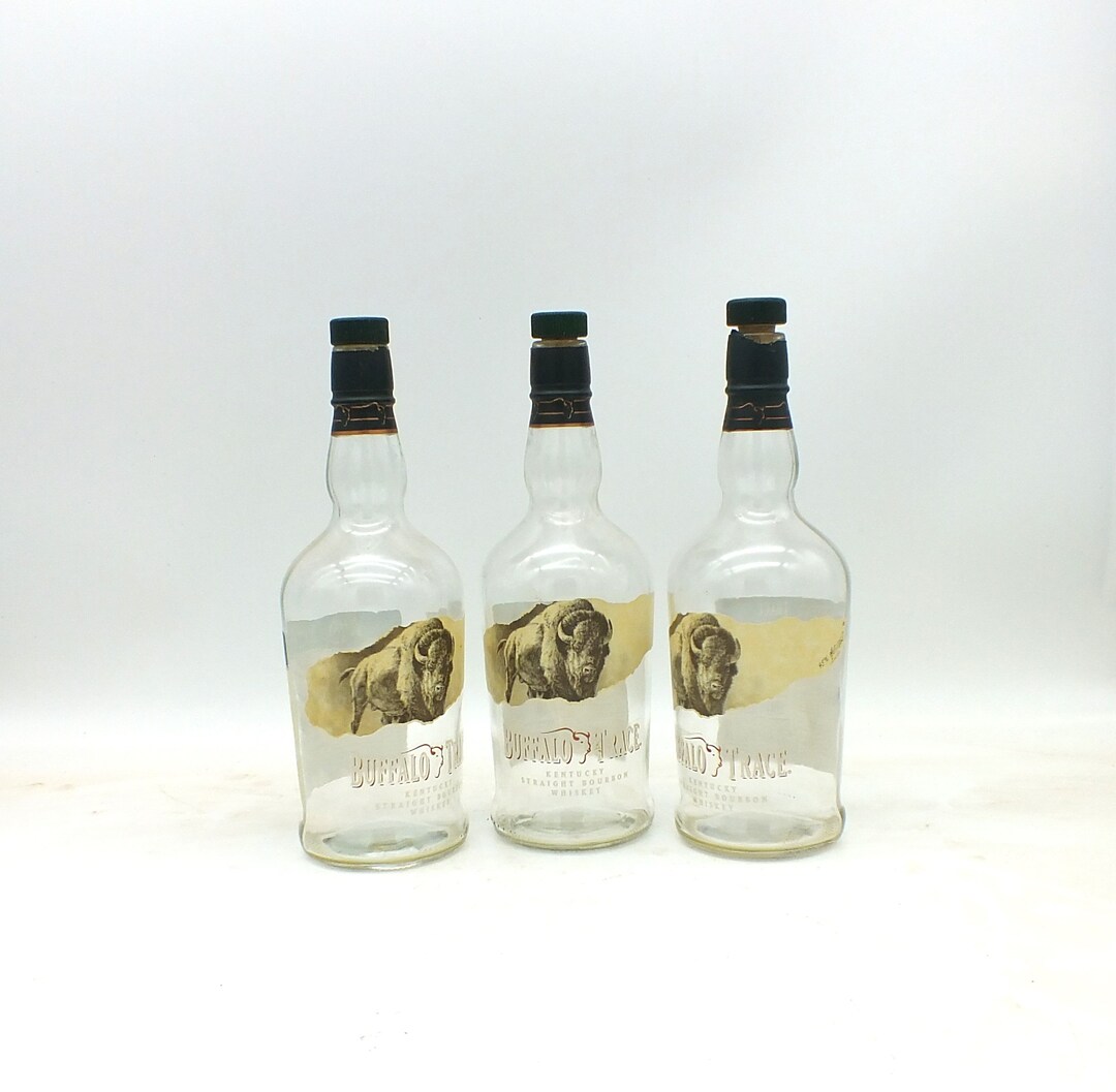 Empty Buffalo Trace Bourbon Bottle, Upcycled, Recycled, 1, 2 or 3 ...