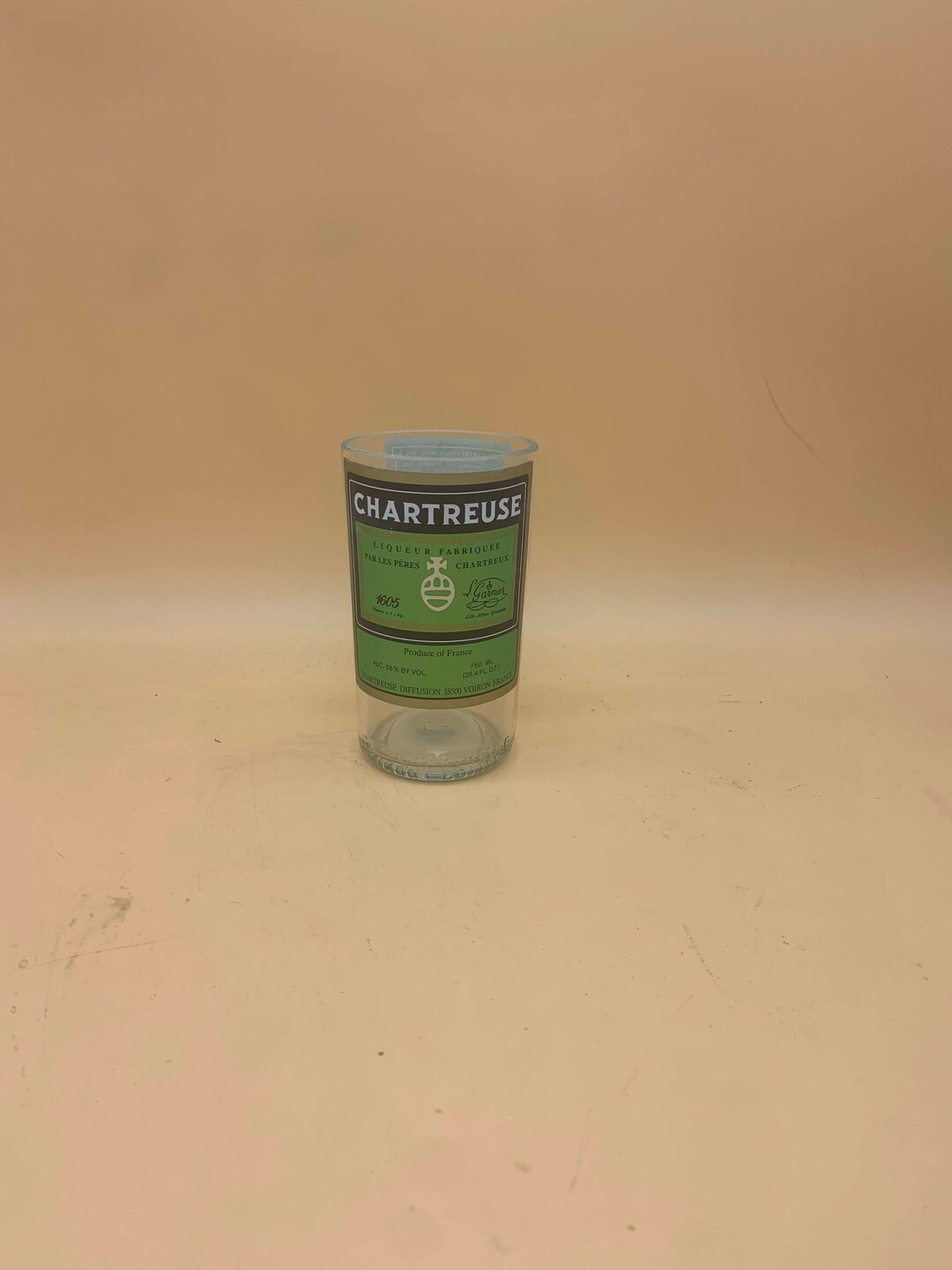Chartreuse Glass, Drinking Glass, Cut Bottle Glass, Bottle Glass, Gifts ...
