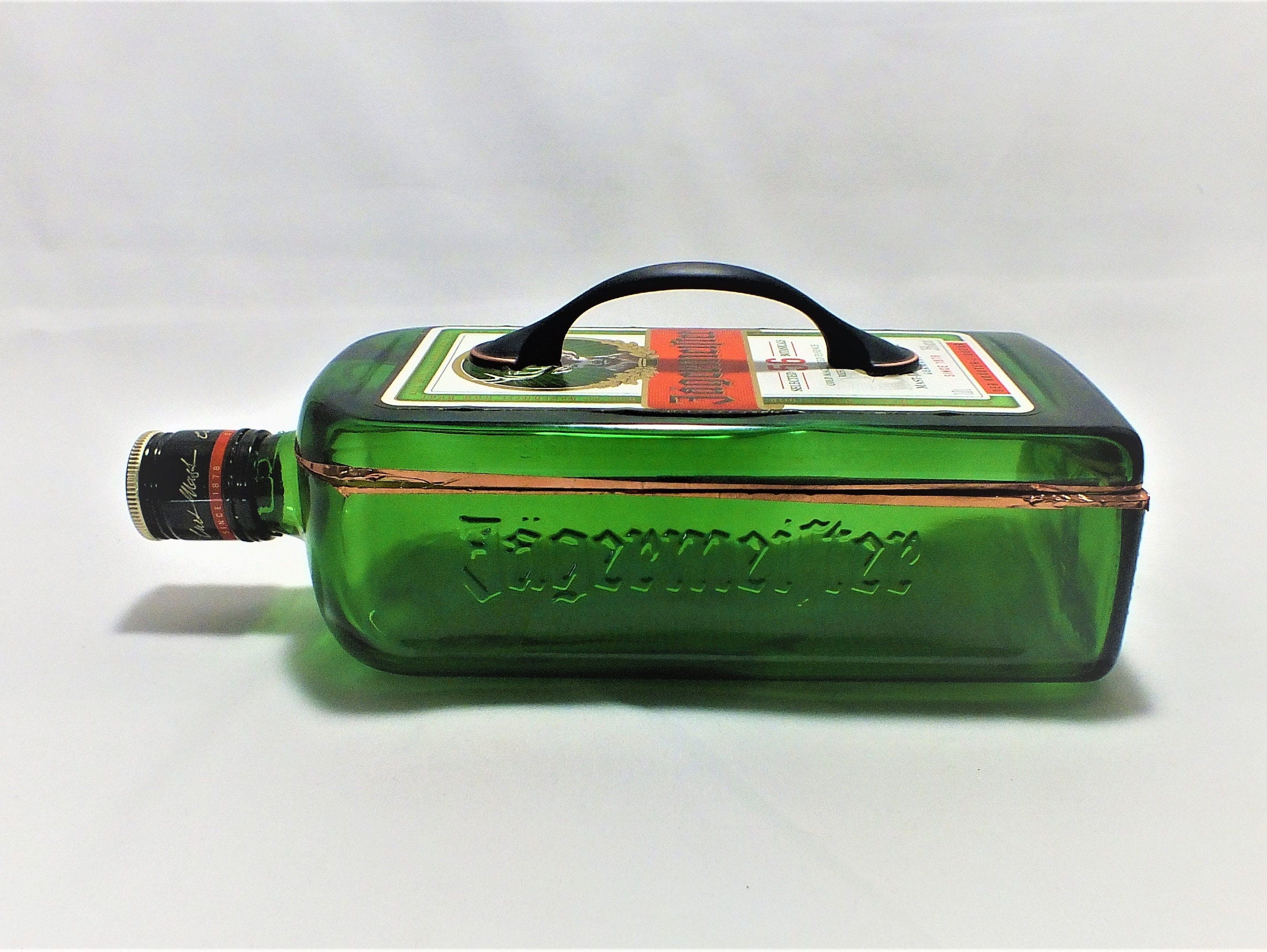 Jägermeister Box Jewelry Box Candy Caddy Cut Bottle Catch - Etsy