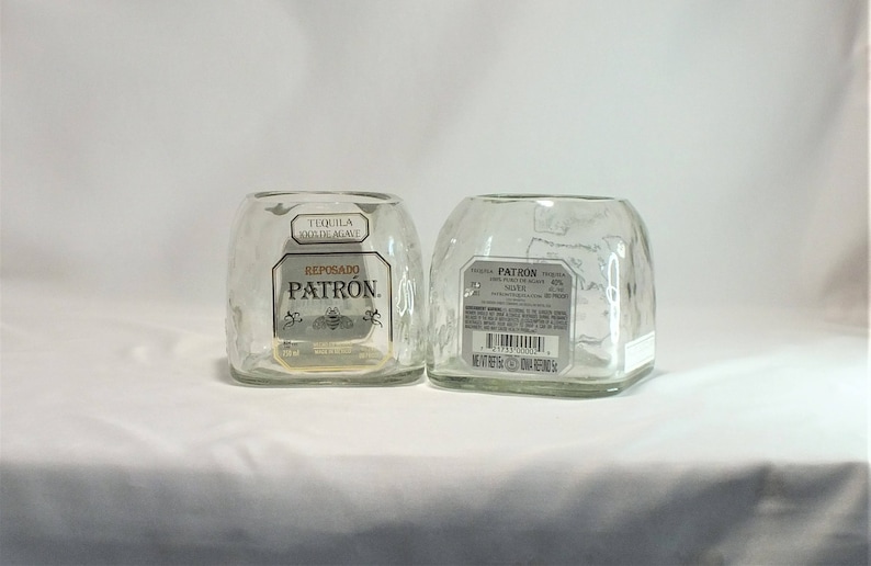Upcycled 750ml Patron Tequila Glass, Liquor Bottle Drinking Glass - Etsy