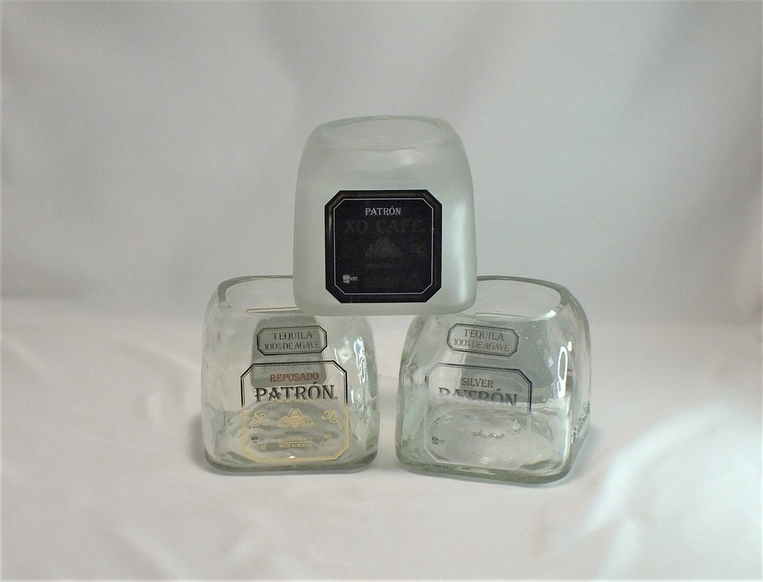 Patron Glass, Mexican Tequila, Cut Liquor Bottle, Drinking Glasses ...