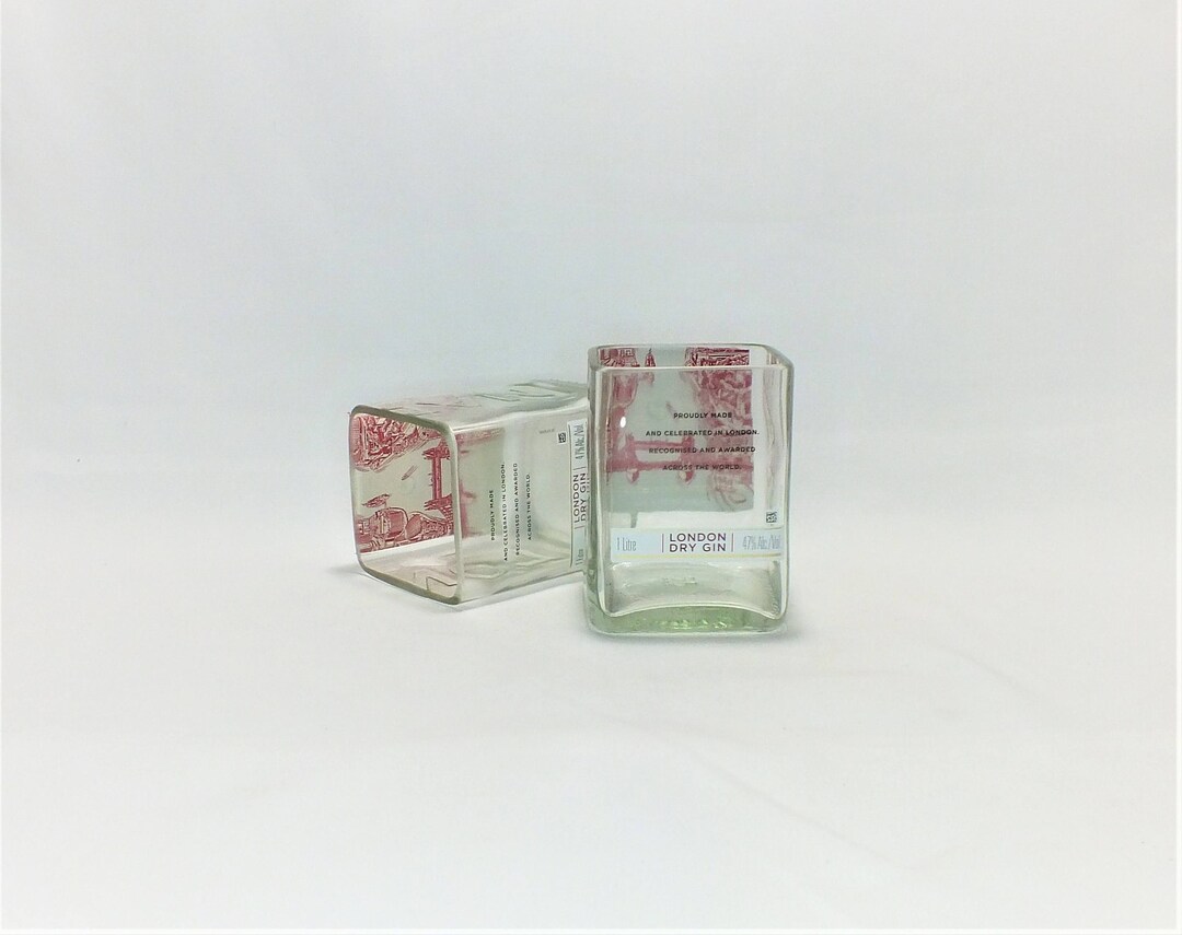 Beefeater Gin Glass, London Gin, Cut Liquor Bottle, Drinking Glasses ...