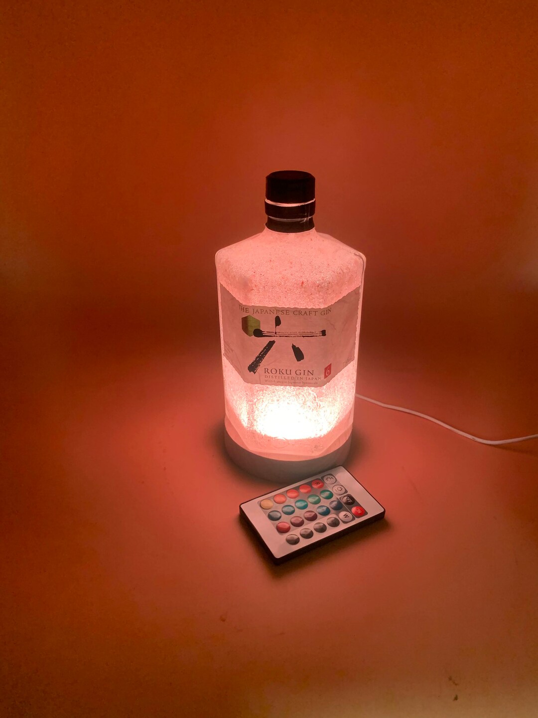 Roku Gin Lamp, Color Changing Bottle, Remote Control, Bar Light, Table ...