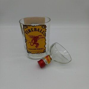 Fireball Cinnamon Whisky Candle, Scented Soy Wax, Choose Fragrance, Cut ...