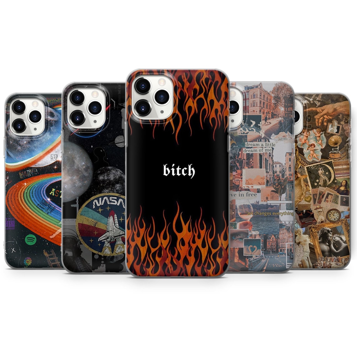 Stylish Phone Cases Collage, Cover for iPhone 7, 8, XR, 11, iPhone 12 ...