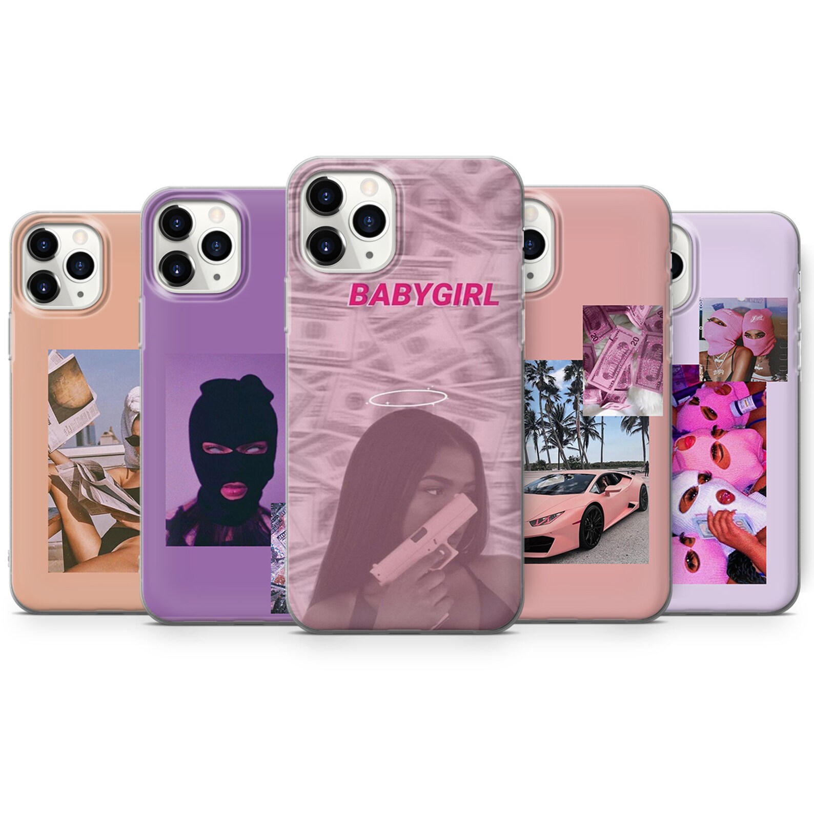 Stylish Phone Cases Collage, Cover for iPhone 7, 8, XR, 11, iPhone 12 ...