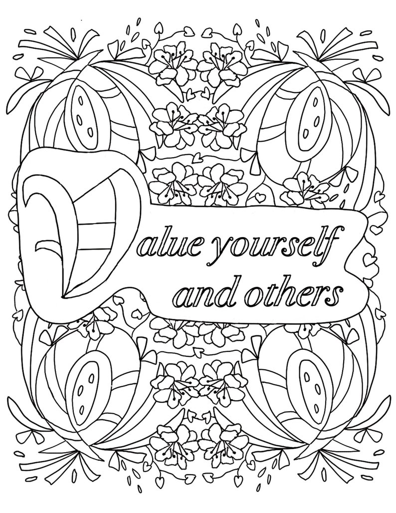 Growth Mindset Coloring Pages Printable Coloring Book for - Etsy