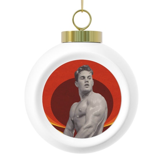 Vintage Beefcake Bodybuilder 1 Christmas Ball Ornament | Etsy