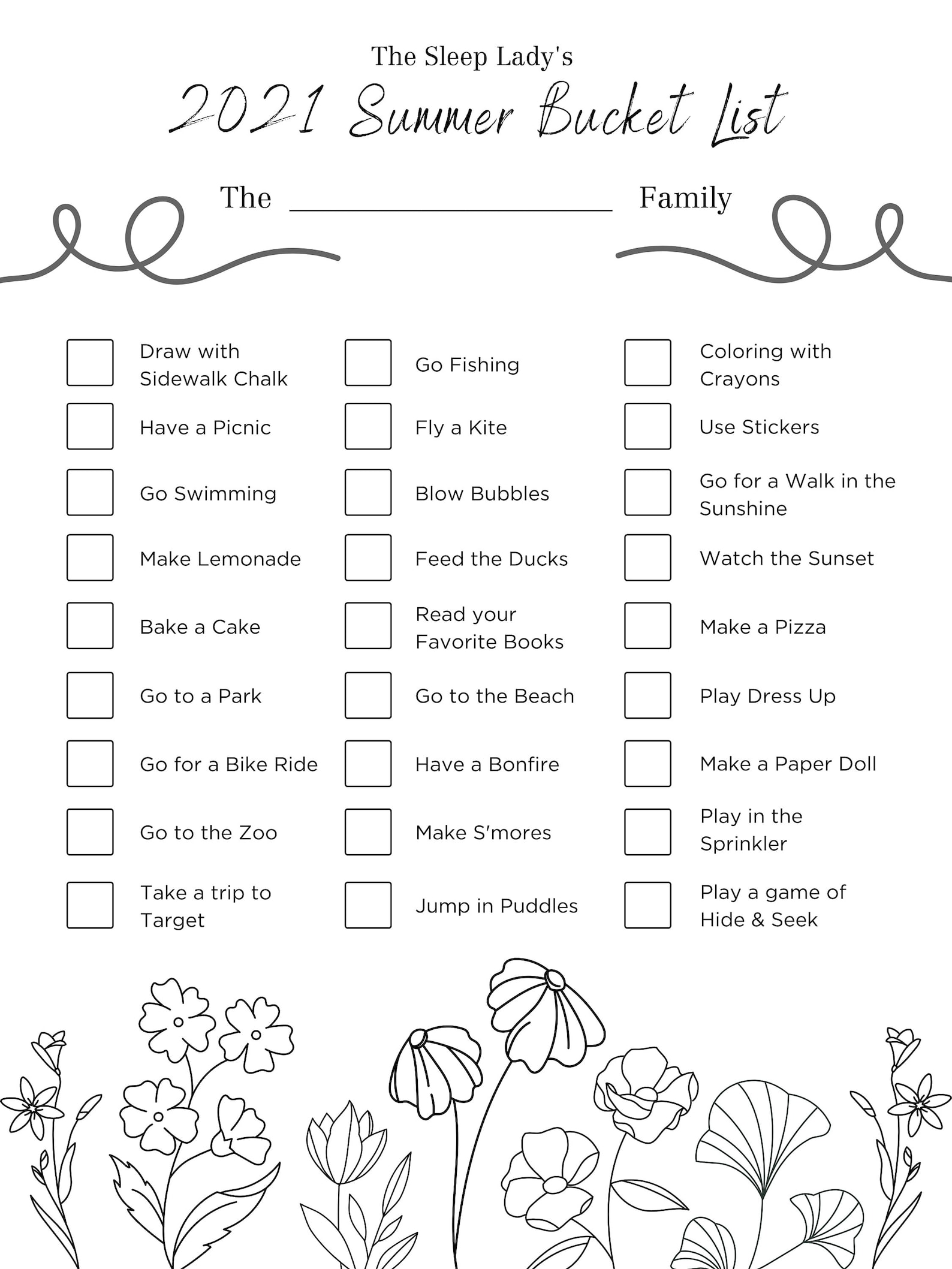 Buy Summer Bucket List Printable Coloring Sheet Instant Online in India ...