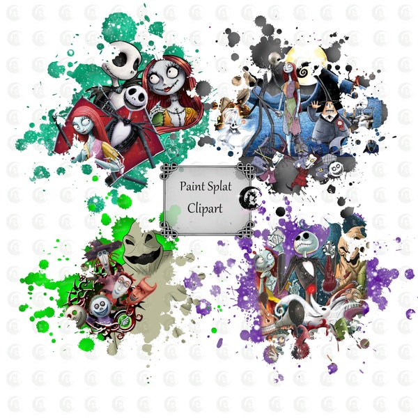 Paint Splat Clipart - Etsy