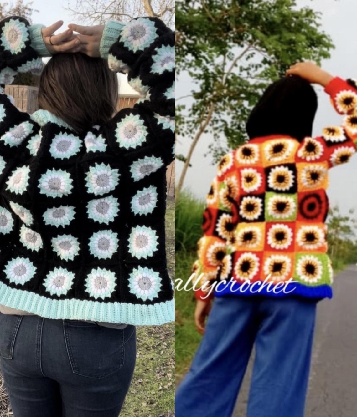 Sunflower Cardigan Crochet Pattern - Etsy