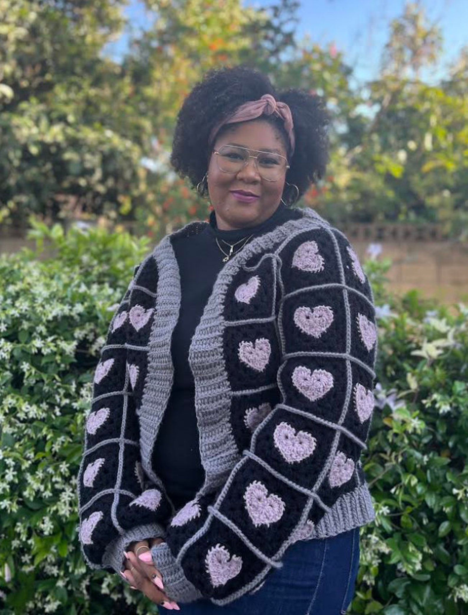 Cropped Heart Crochet Cardigan Pattern - Etsy