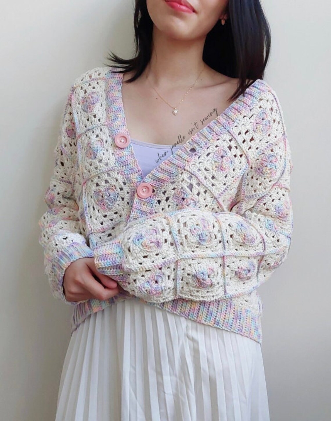 Cropped Heart Crochet Cardigan Pattern - Etsy