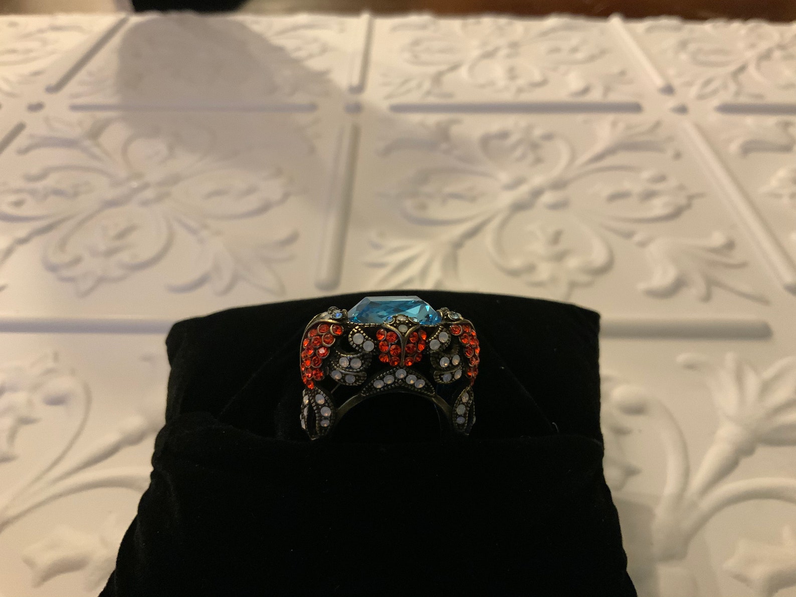 HEIDI DAUS Spectacular Multi Coloured Swarovski Crystal Statement Ring ...