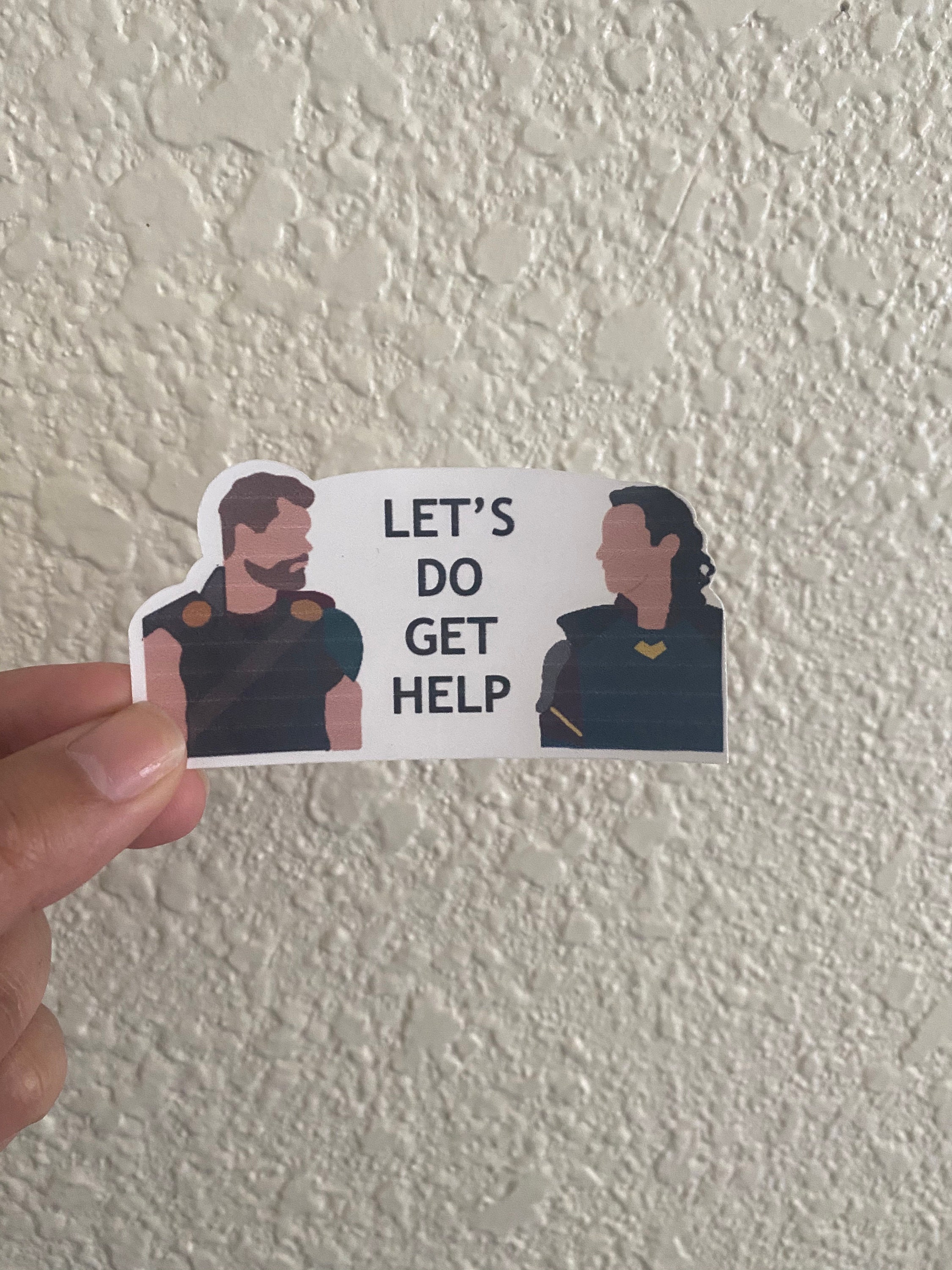 Thor Ragnarok Get Help Thor & Loki Marvel Sticker | Etsy