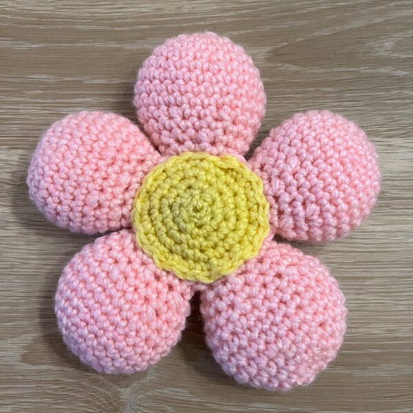 Crochet Pink Flower - Etsy