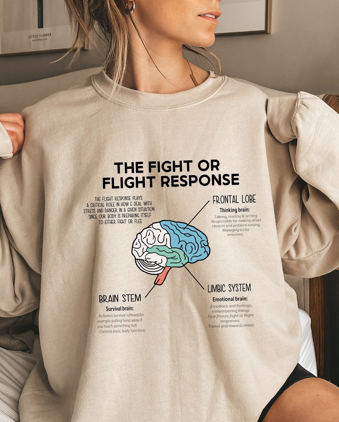 The Fight or Flight Response to the Brain Shirt,brain Anatomy ...