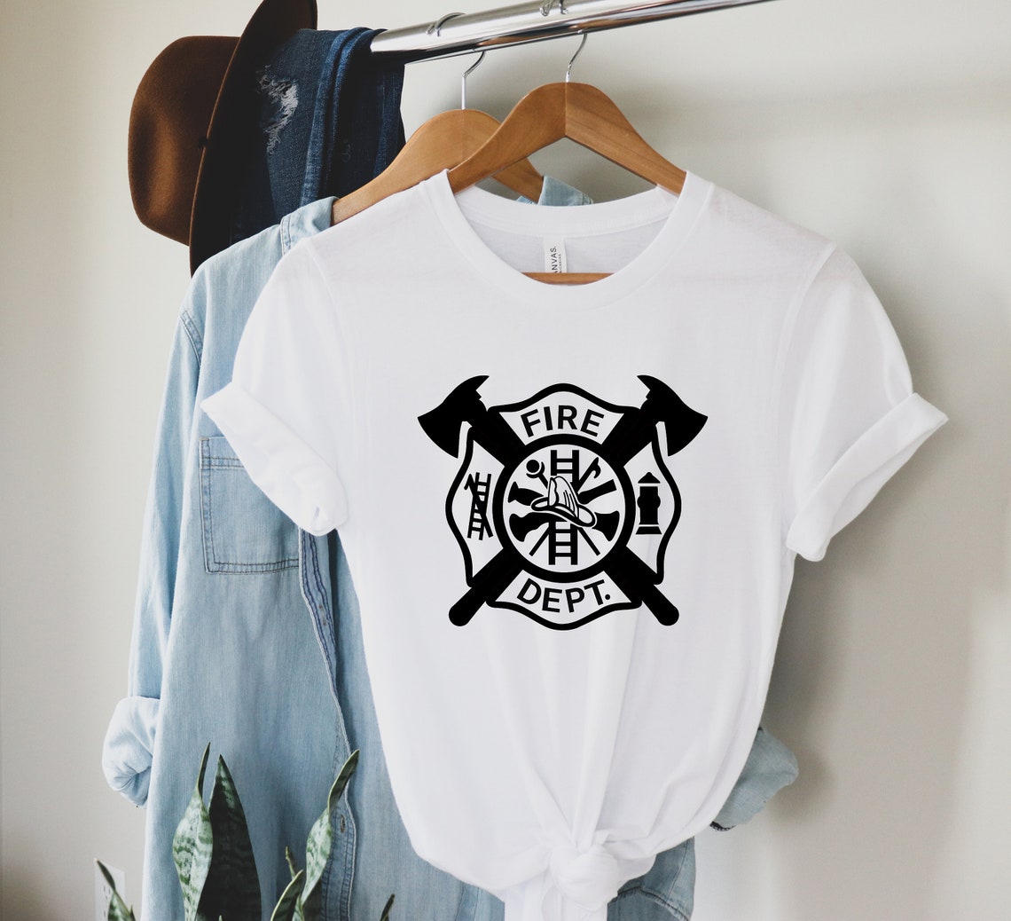 Firefighter T-shirt, Fire Department Shirt, Gift for Fireman,fire Dept ...