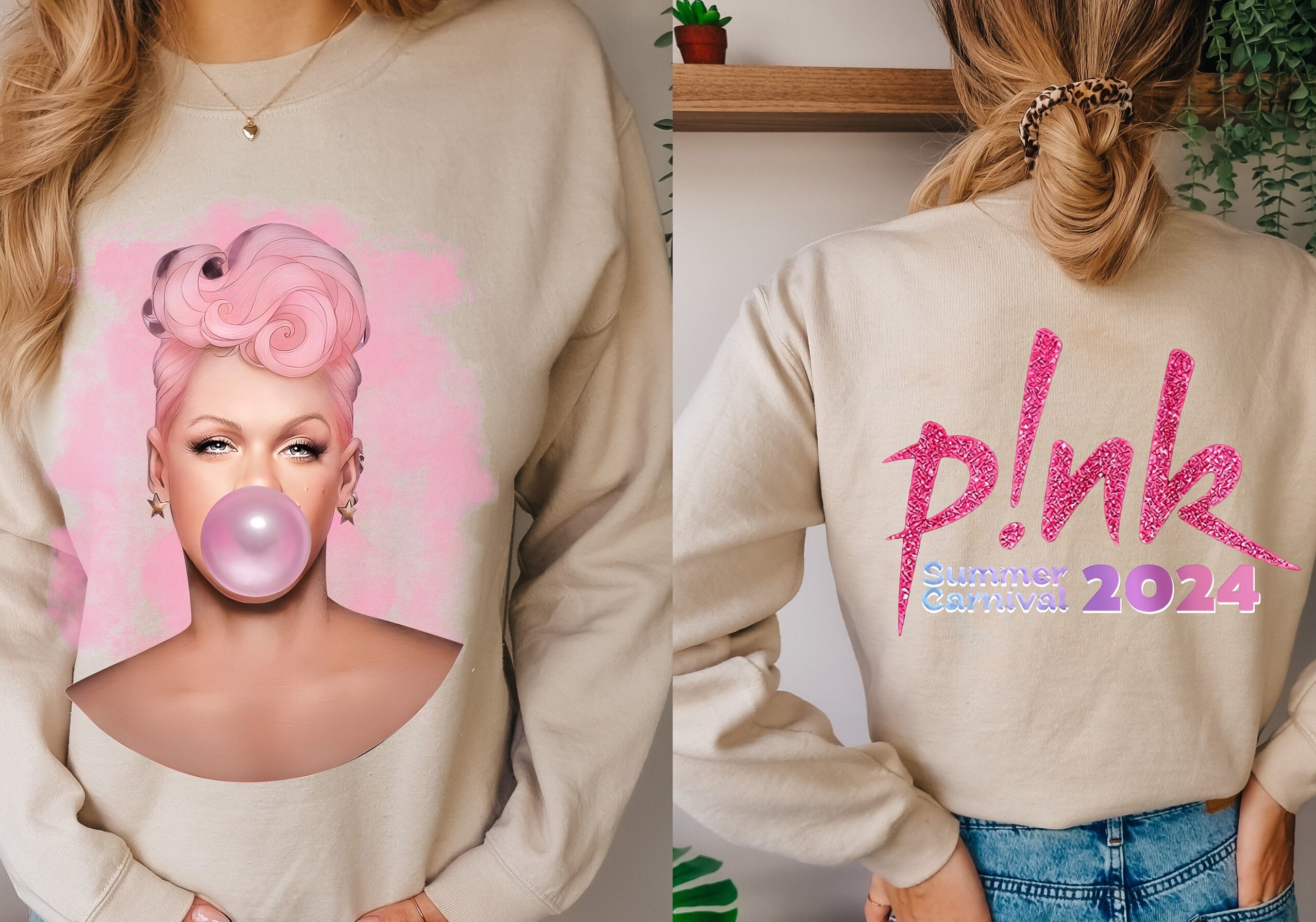 P!nk Pink Singer Summer 2024 Tour Sweatshirt,Pink Fan Lovers sold by ...